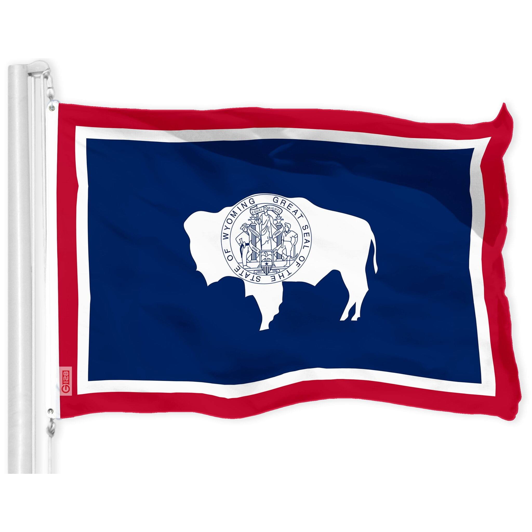 G128 Wyoming WY State Flag | 3x5 Ft | LiteWeave Pro Series Printed 150D ...