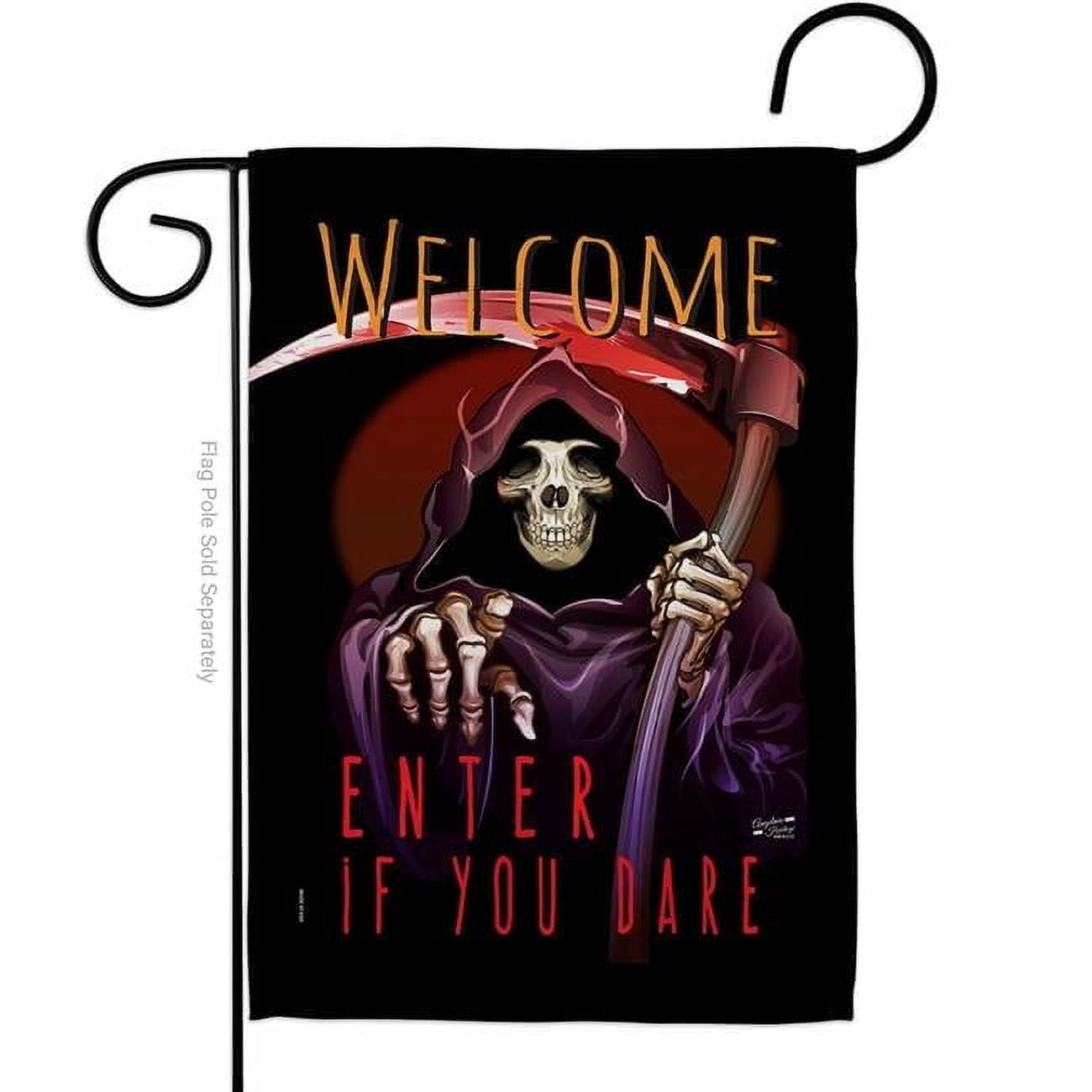 G135068-BO 13 x 18.5 in. Enter If You Dare Garden Flag with Fall ...