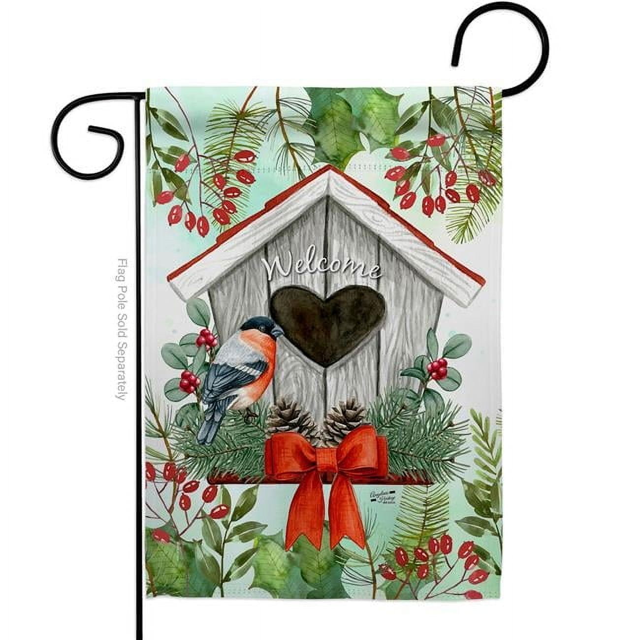 G135333-BO 13 x 18.5 in. Welcome Winter Garden Flag with Wonderland ...