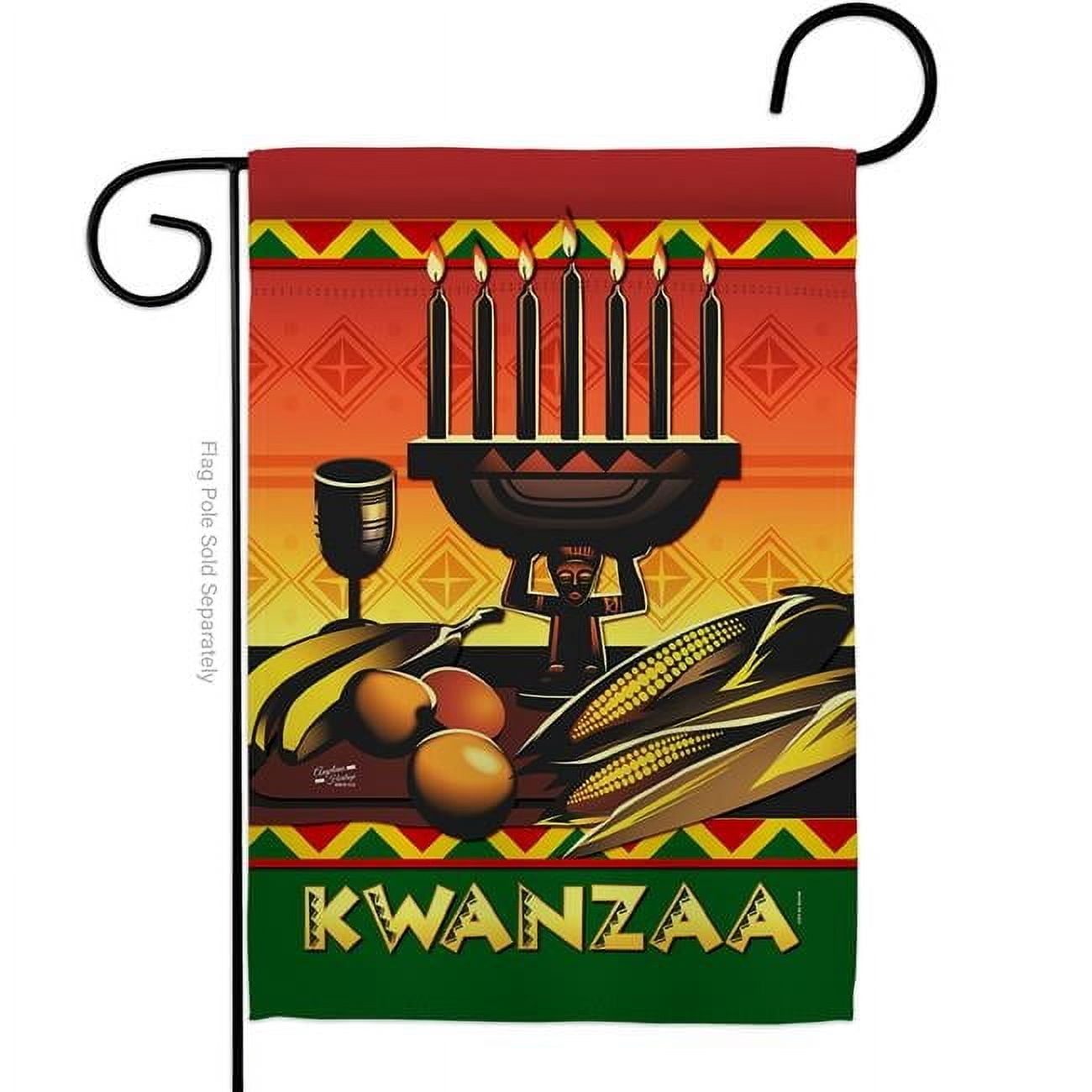 G135336-BO 13 x 18.5 in. Celebrate Kwanzaa Garden Flag with Winter ...