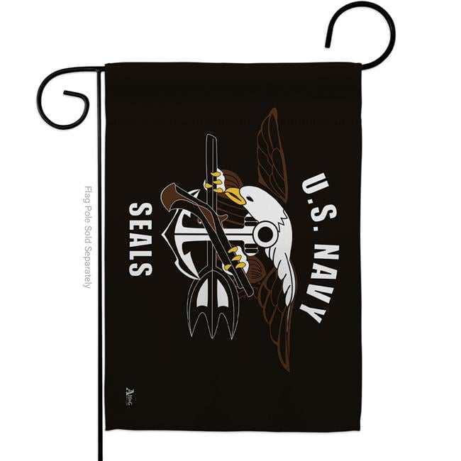 G142319-BO 13 x 18.5 in. Navy Seals Garden Flag with Armed Forces ...