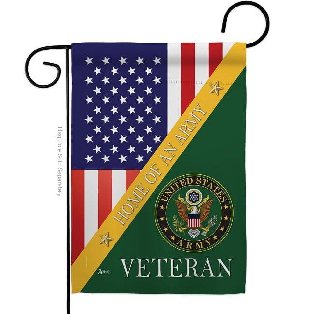 G142604-BO 13 x 18.5 in. Home of Army Garden Flag with Armed Forces ...