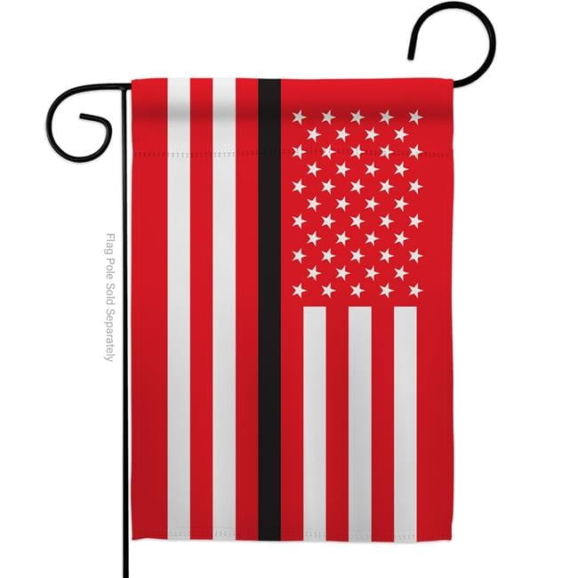 G142925-BO 13 x 18.5 in. US Thin Black Line Garden Flag with Armed ...