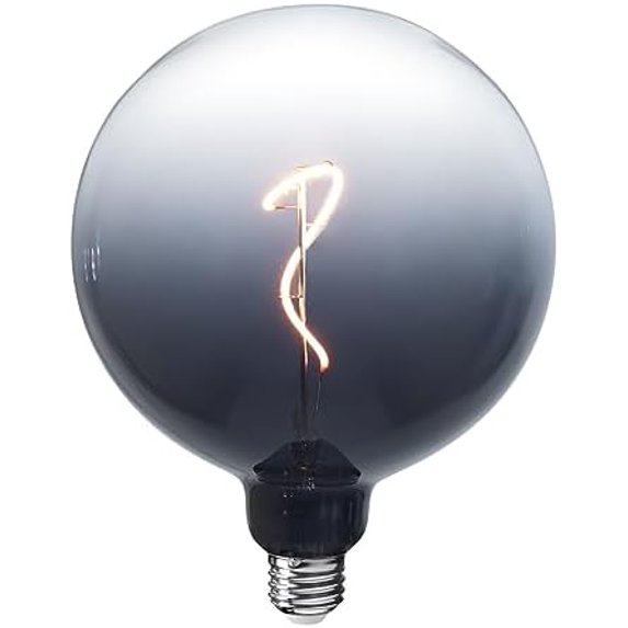 G150 Globe LED Bulb - Gradient Black Clear Glass Decorative Design, E26 ...