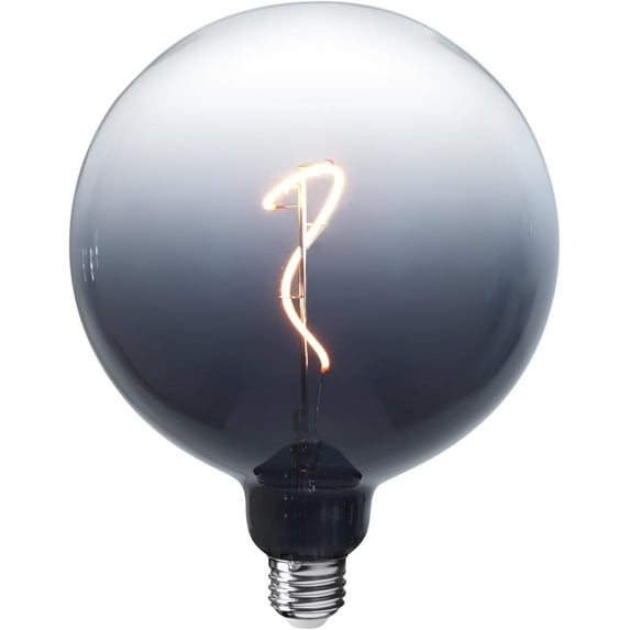 G150 Globe LED Bulb - Gradient Black Clear Glass Decorative Design, E26 ...
