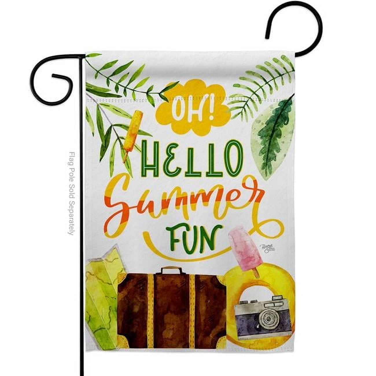 G156105-BO Oh Summer Summertime Fun & Sun 13 x 18.5 in. Double-Sided ...