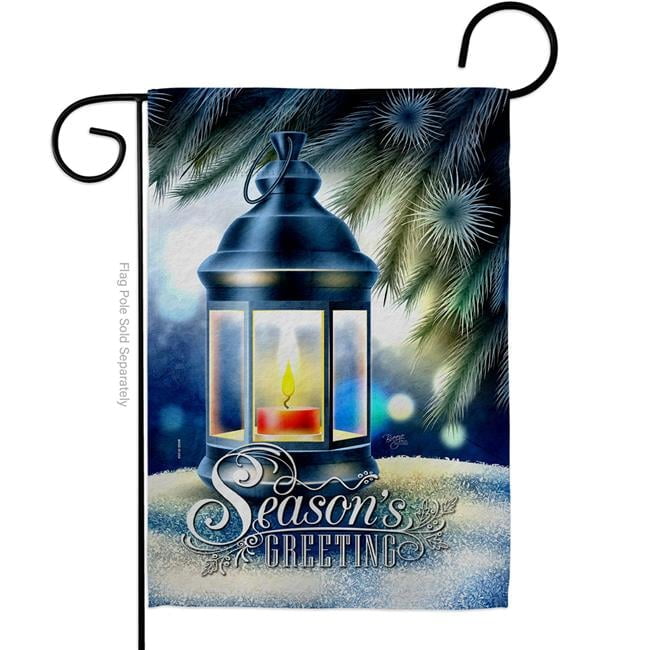 G164247-BO 13 x 18.5 in. Winter Lantern Garden Flag with Wonderland ...