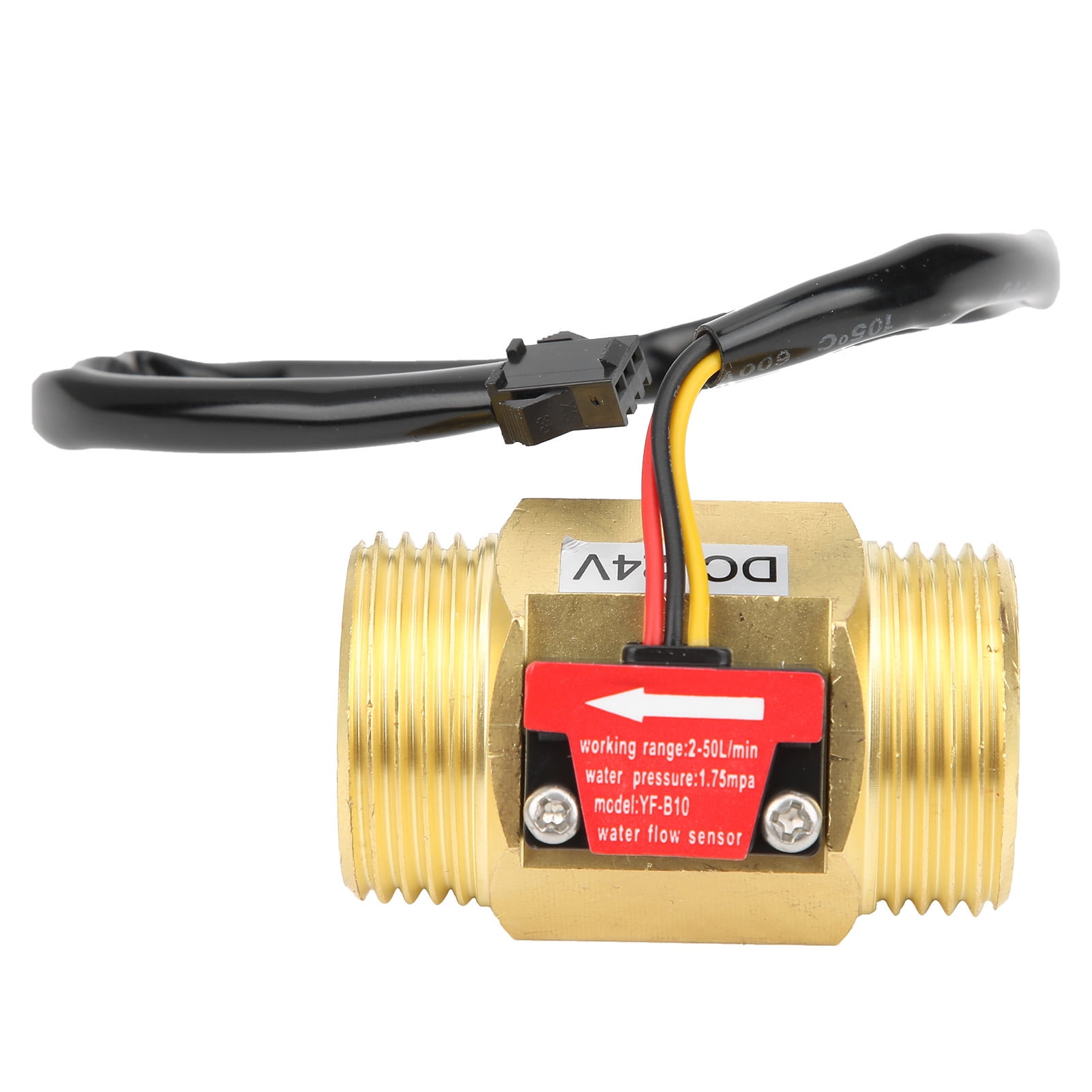 G1in Water Flow Sensor, DC24V Turbine Meter Counter, 2-50L/MIN Hall ...