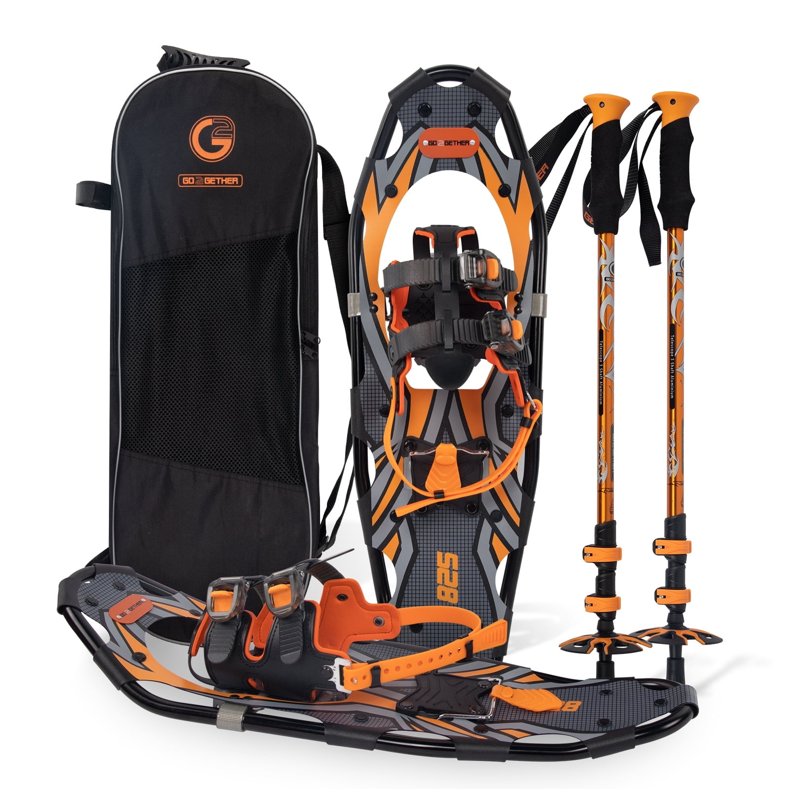 GO2GETHER G2 25Inch Lightweight Snowshoes, EVA Padded Ratchet Binding ...