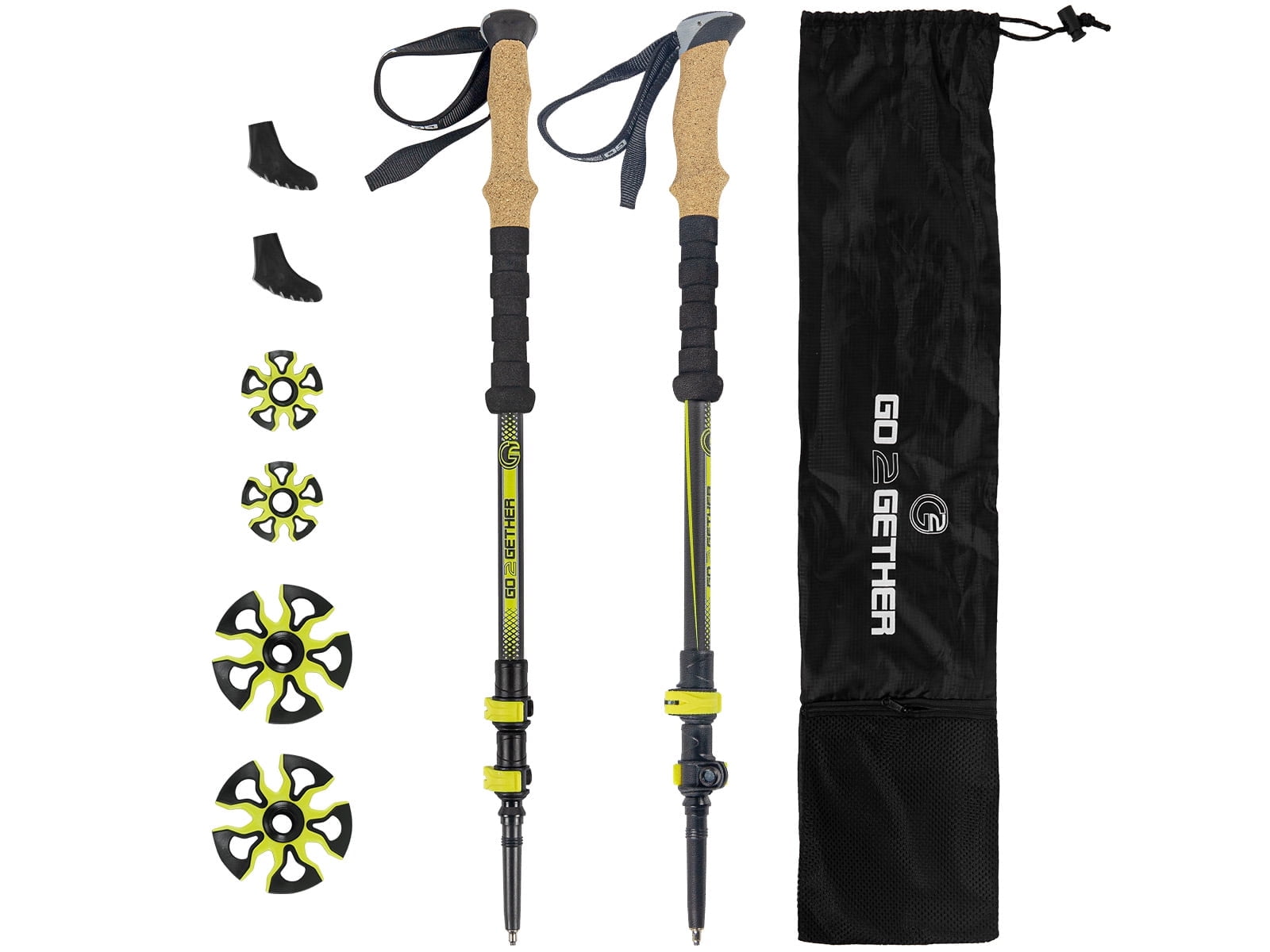 G2 Carbon Fiber Trekking Poles Telescopic/EVA Foam Grip/Foam Padded ...