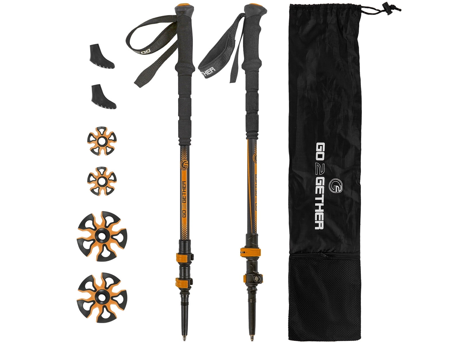 G2 Carbon Fiber Trekking Poles Telescopic/EVA Foam Grip/Foam Padded ...