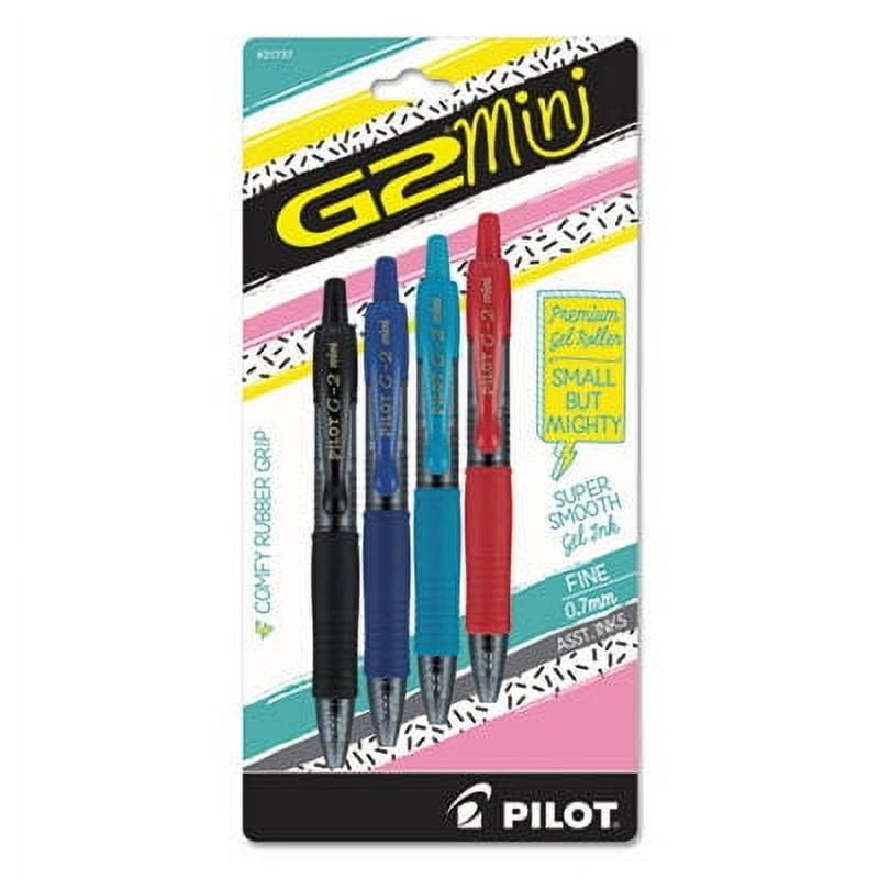 G2 Mini Retractable Gel Pen Fine 0.7mm, Assorted Ink/Barrel, 4/Pack ...