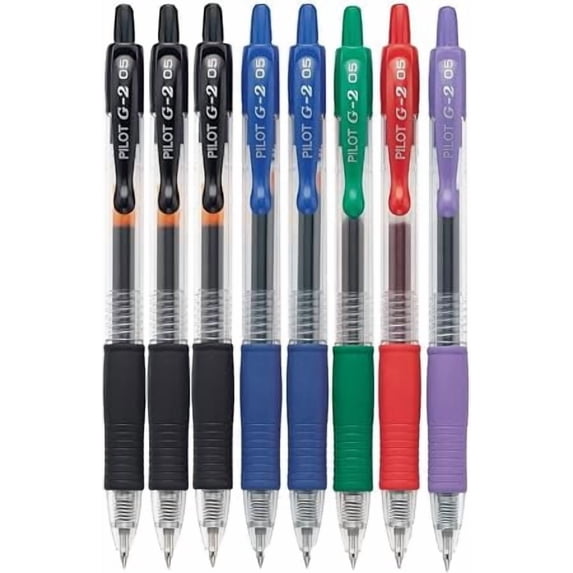 G2 Retractable Premium Gel Ink Roller Ball Pens Extra Fine Point (.5mm ...