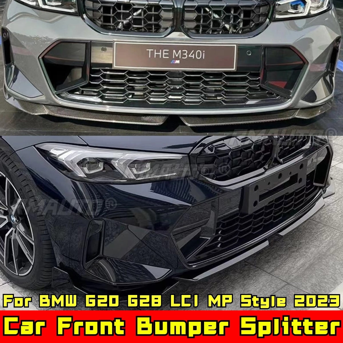 G20 G28 LCI Bumper Diffuser Glossy Black MP Style Front Bumper ...