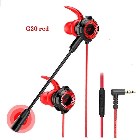 G20 Gaming Earphone, Wired Game Earphone with Mic Volume Control PC ...
