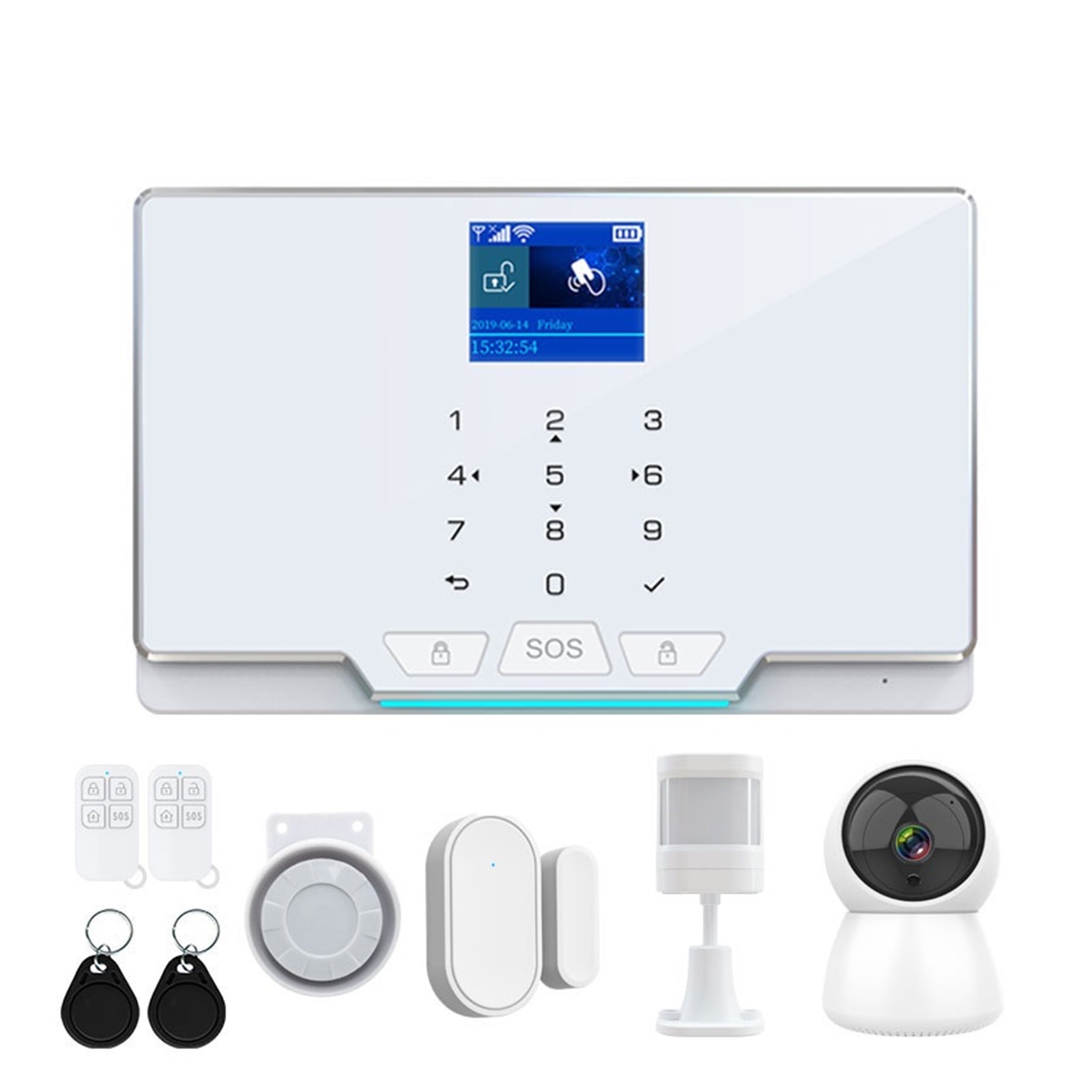 G20 Tuya Wifi Gsm Security Alarm System Apps Control Full-color Light ...