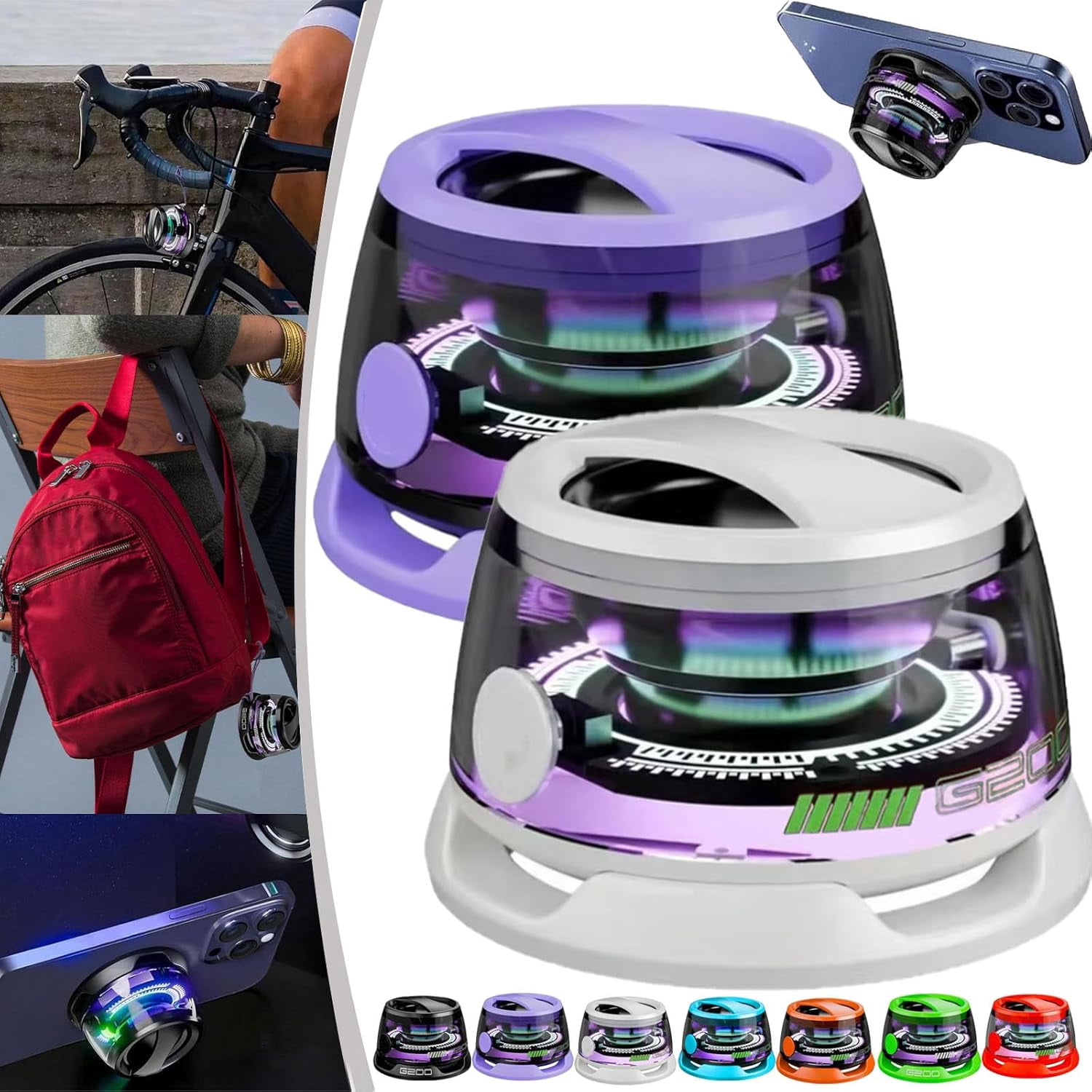 G200 Speaker, Bluetooth Speaker - Multifunctional Magnetic Bluetooth ...