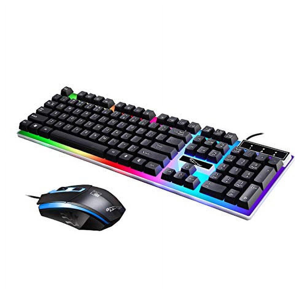 G21 Computer Mechanical Keyboard USB Wired LED Light Backlight Keyboard ...
