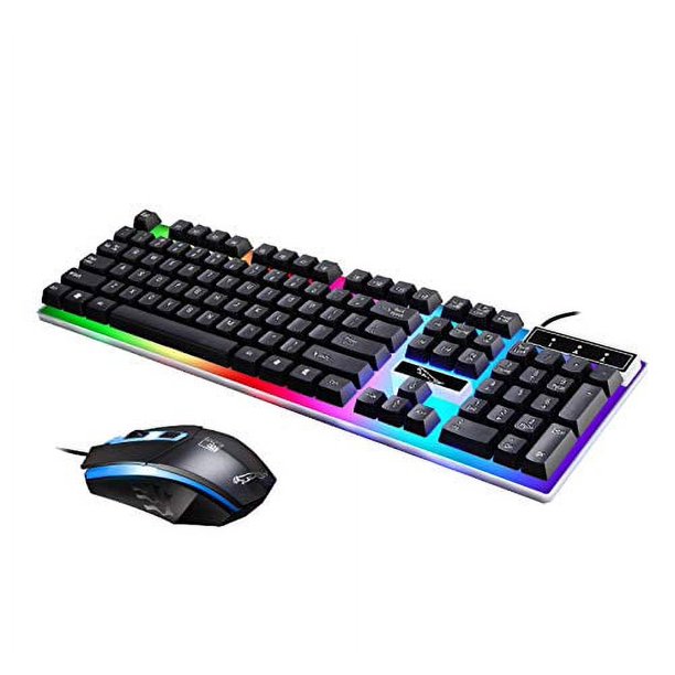 G21 Computer Mechanical Keyboard USB Wired LED Light Backlight Keyboard ...