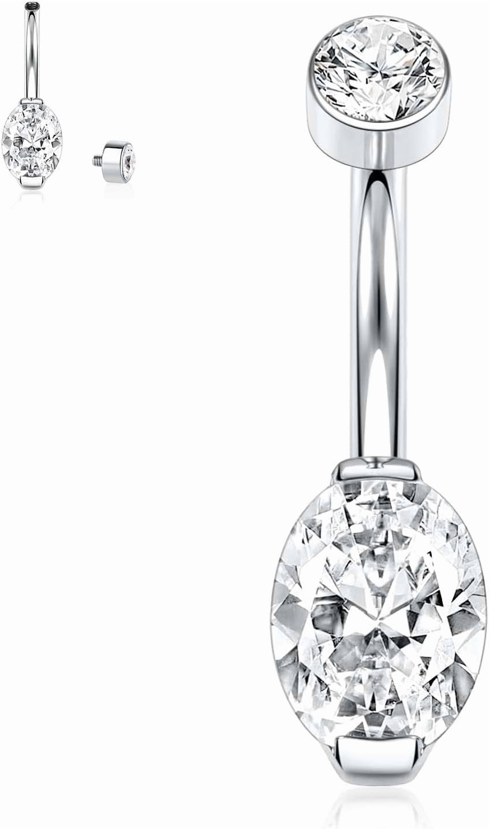G23 Quality Titanium Belly Button Ring 14G Belly Piercing 10mm Navel ...