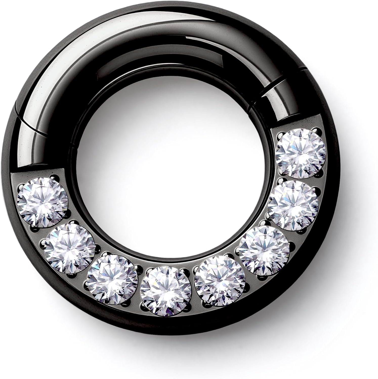 G23 Titanium 0G 2G 4G 6G 8G 10G 12G 14G CZ Septum Rings PA Nose Hoops ...