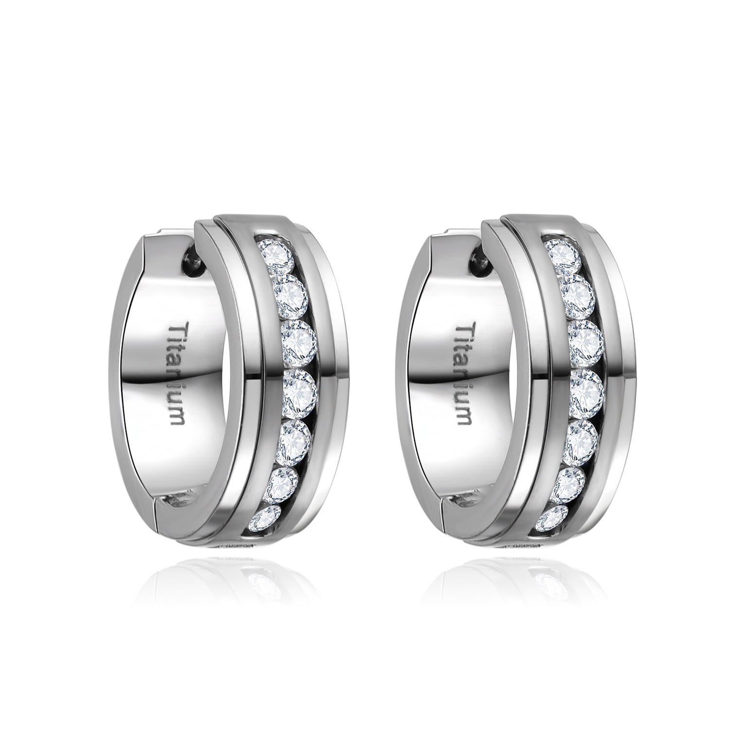 G23 Titanium Hoop Hinged Earrings for Sensitive Ears, Hypoallergenic ...