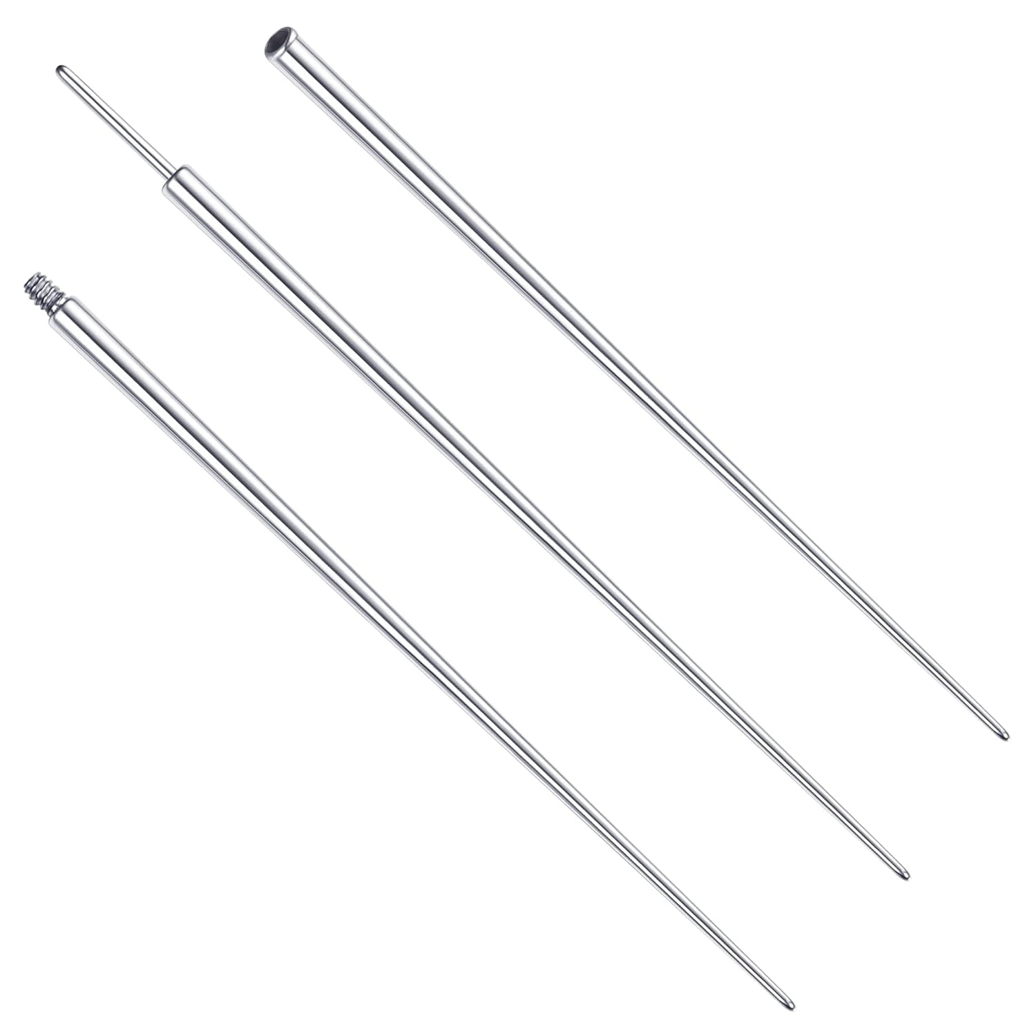 G23 Titanium Piercing Taper Insertion Pins 18G Taper Piercing Kits for ...
