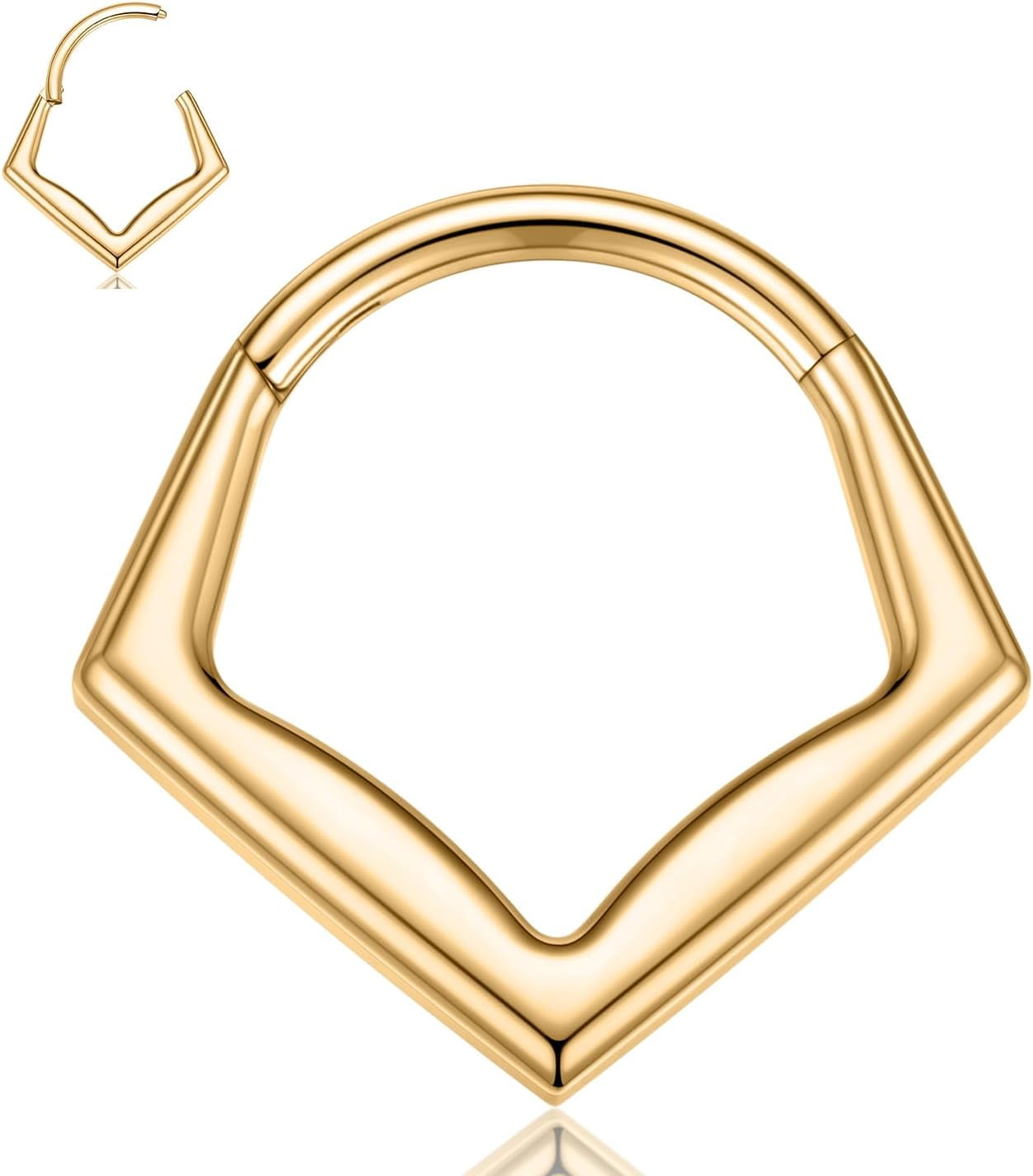 G23 Titanium Septum Ring 16G Septum Jewelry Minimalist Triangle Nose ...