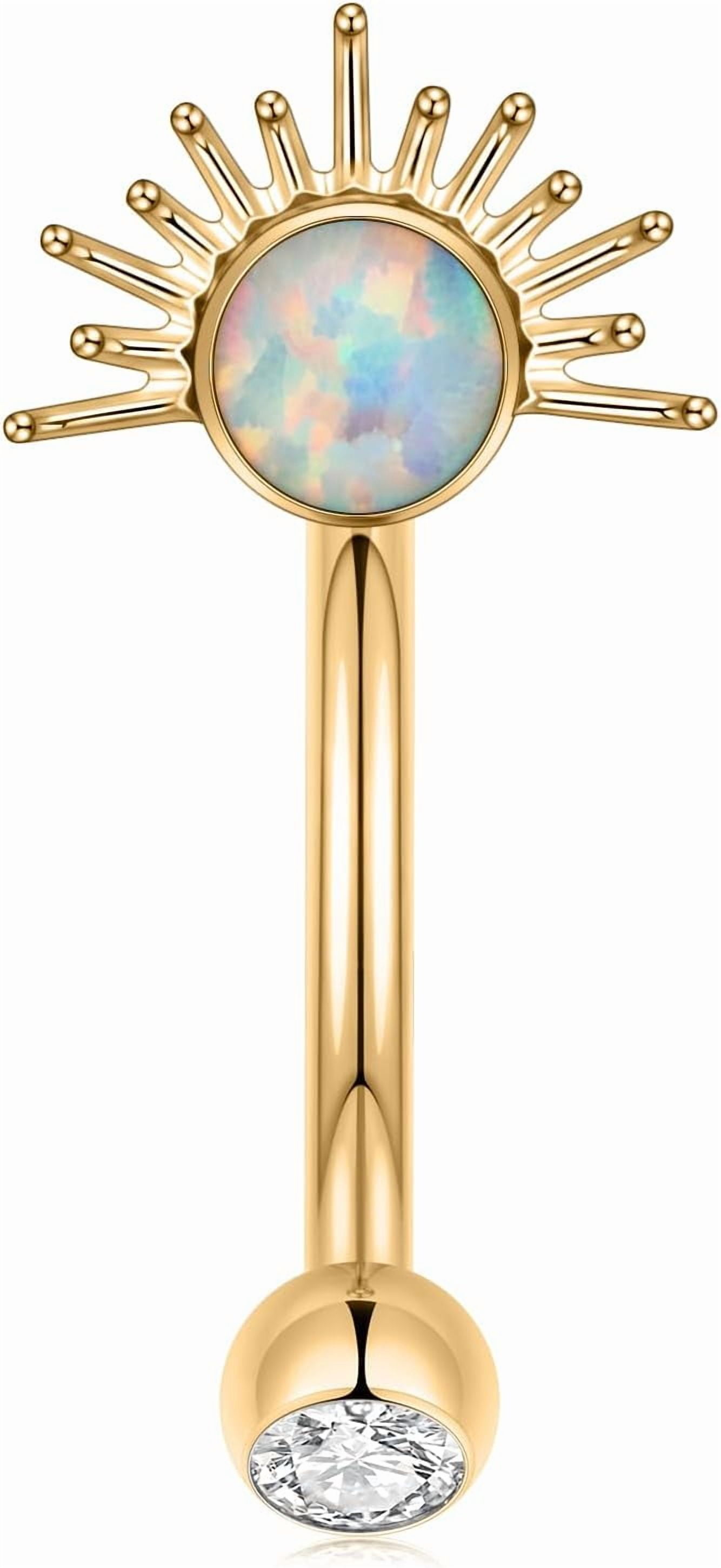 G23 TitaniumEyebrow Labret Lip Piercing Jewelry Internal Threaded ...