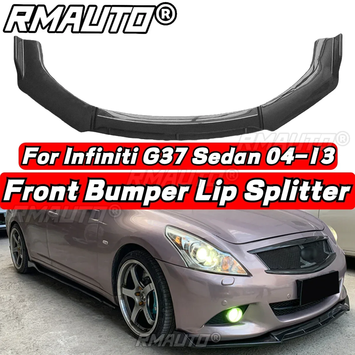 G25 G37 Front Lip 3Pcs/Set Front Bumper Splitter Lip Bumper Guard Body Kit For Infiniti G25 G37 ...