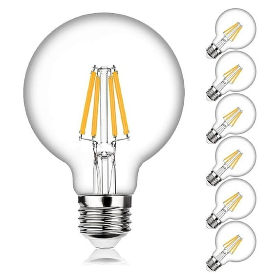 G25 LED Bulb Globe Dimmable Edison Light Bulbs 60W-75W Equivalent ...