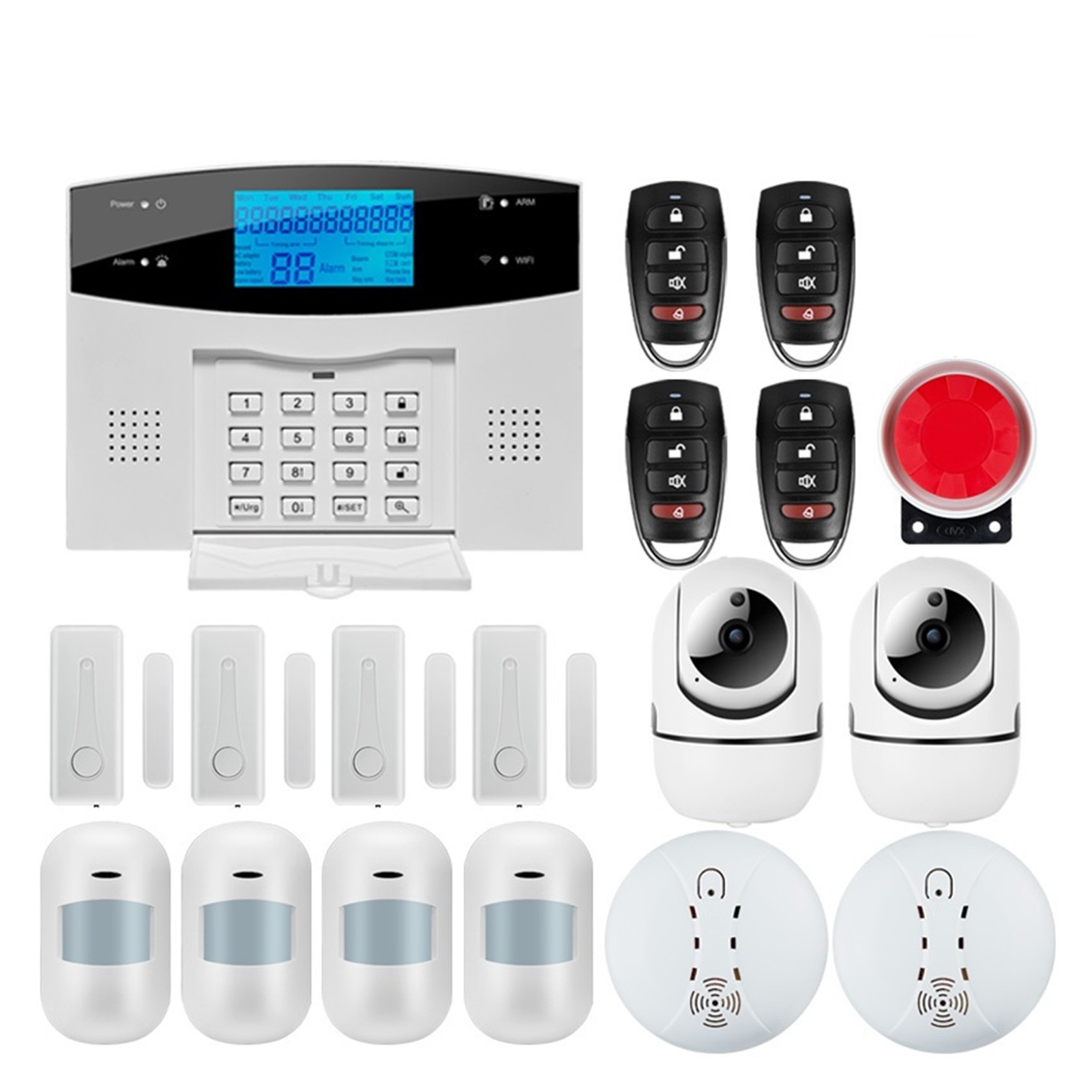 G2BW Alarm System For Home Burglar Security 433MHz WiFi GSM PSTN Alarm ...