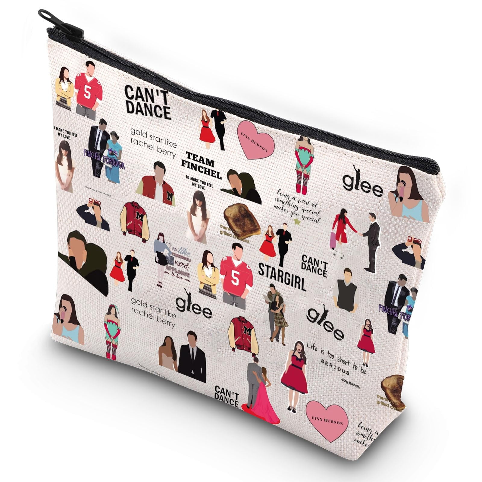 G2TUP Glee Musical Cosmetic Makeup Bag Rachel Berry Fans Gift Gold Star Like Rachel Berry Glee ...