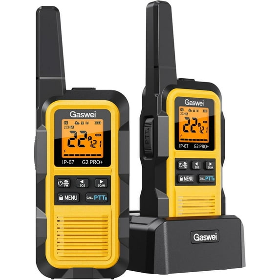G2pro+ IP67 Waterproof Floating Heavy Duty Walkie Talkies Long Range for Adults FRS Double PTT ...