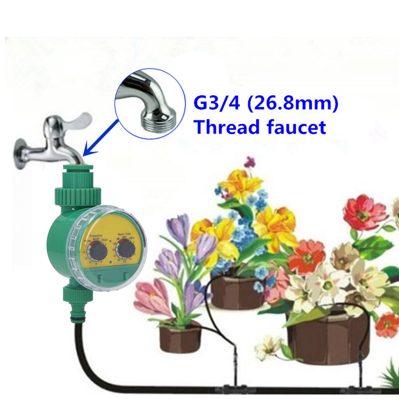 G3/4" Hose Timer, Programmable Sprinkler System For Easy Garden ...