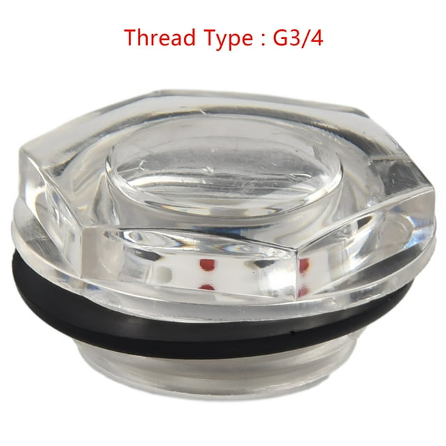 G3/4 Male Thread Air Compressor Fittings Clear Plastic Oil Sight Glass ...