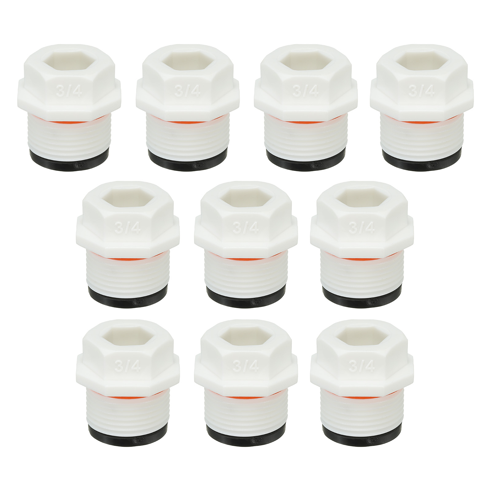 G3/4" Outer Hex Male Thread PPR Pipe Fitting End Cap, Tubing Stopper ...