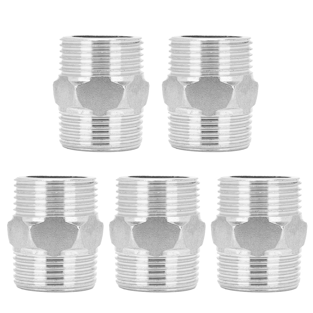 G3/4in Male to G3/4in Male Hex Nipple Connector Adapter Stainless Steel ...