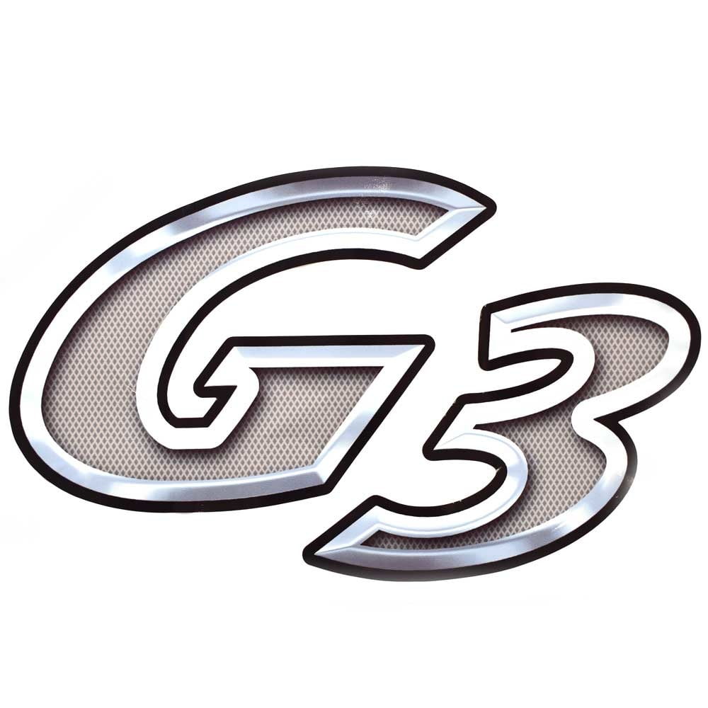 G3 Boat Brand Decal 73405174 | 12 3/8 x 7 1/2 Inch White Black Silver ...