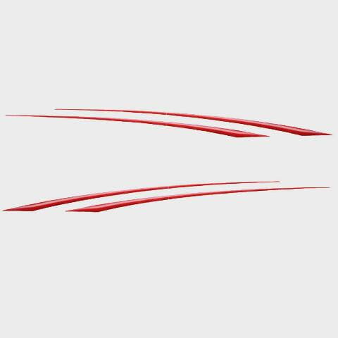 G3 Boat Decal 73404553/73404554 | Red 52 1/2 x 3 Inch (Set of 2 ...