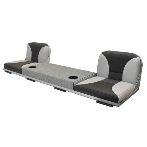 G3 Boat Flip Deck Seat 73291015 | Transom Bench 68 7/8 Inch Gray Black ...