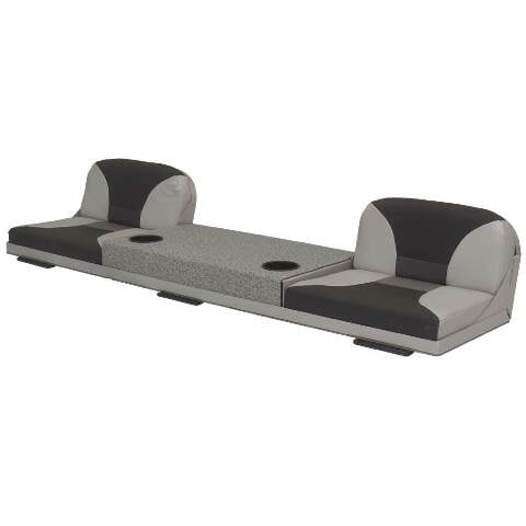 G3 Boat Flip Deck Seat | Transom Bench 63 Inch Gray Black - Walmart.com