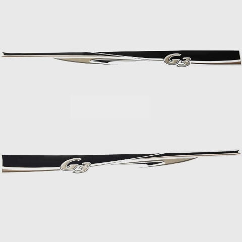 G3 Boat Graphic Decal | Black Beige Logo Sticker (Set of 2) - Walmart.com