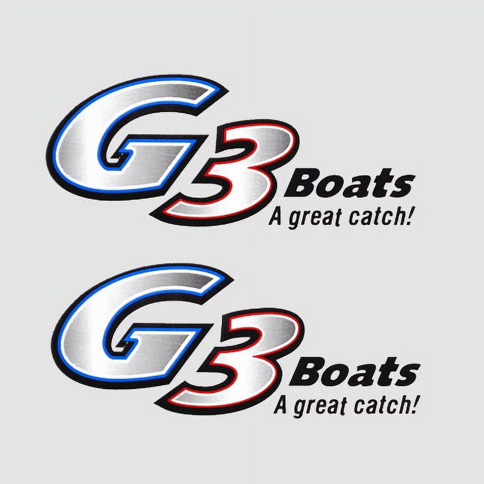 G3 Boat Graphic Decals 73404329 | A Great Catch Blue Red (Pair ...
