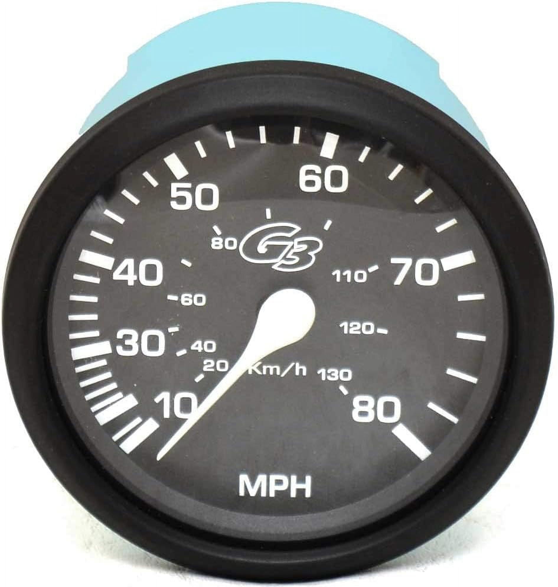 G3 Boat Speedometer Gauge SE9338A | Faria 3 1/4 Inch Black 80 MPH ...