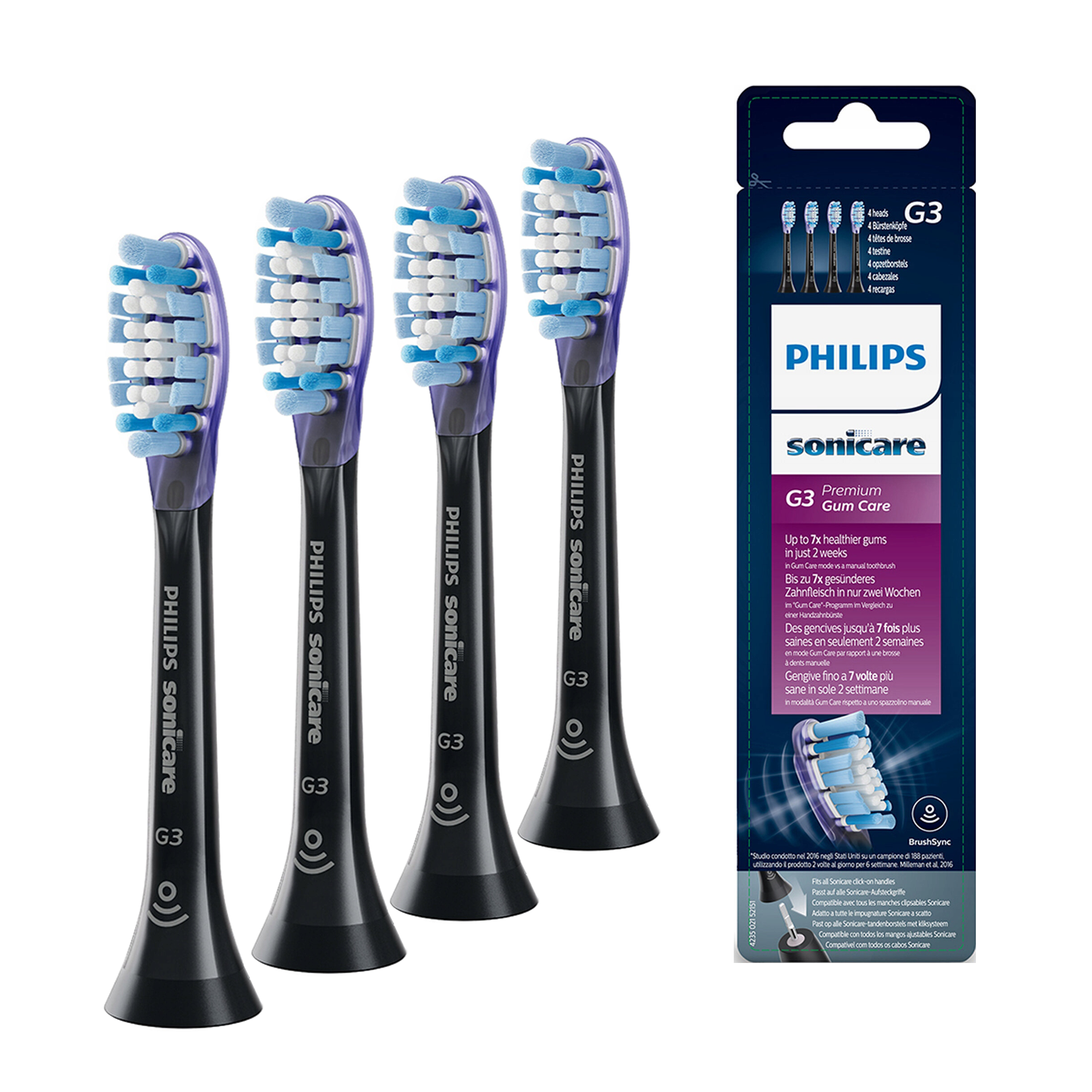 Philips Sonicare Premium All-In-One (A3) Replacement Toothbrush Heads ...