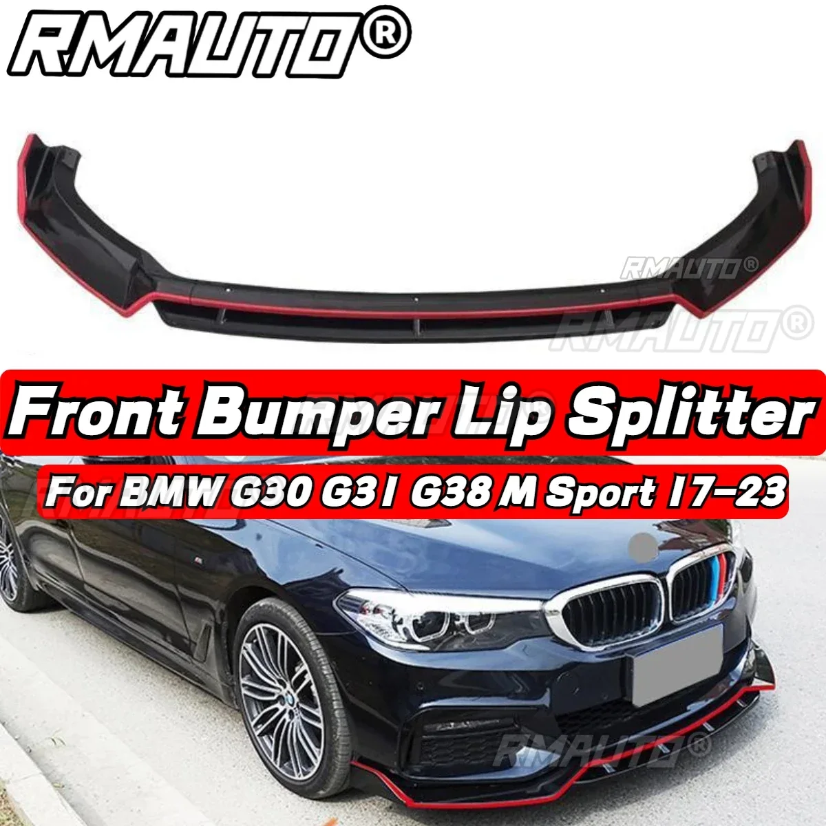 G30 Lip Carbon Fiber Car Front Bumper Spoiler Splitter Lip Guard Cover ...