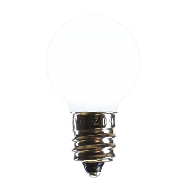 G30 Pure White Ceramic LED Bulb with E12 Nickel Base - 25 per Bag - Walmart.com