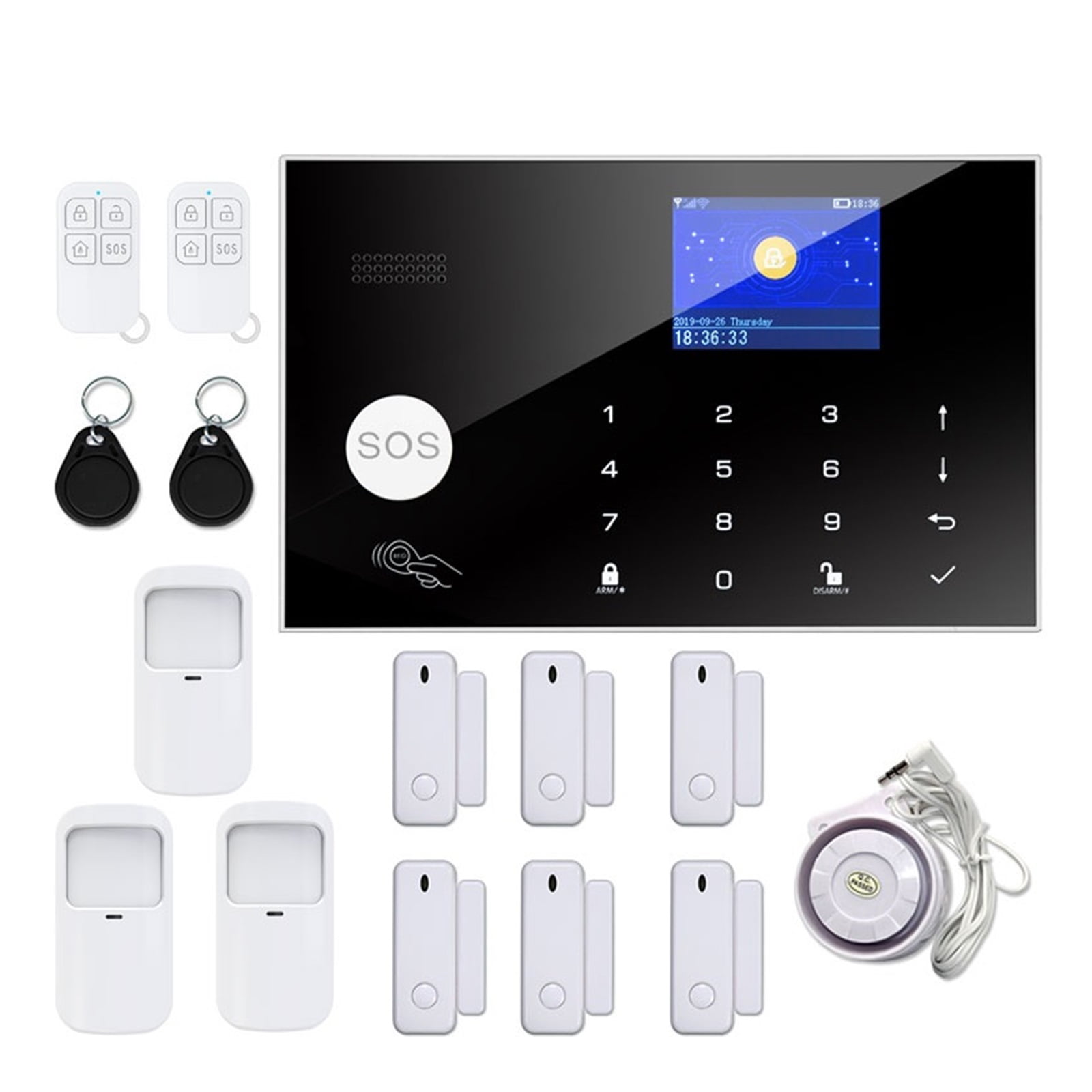 G30 Tuya Wifi Gsm Alarm Security System Kit Motion Detector Sensor Support Apps Control Wireless ...