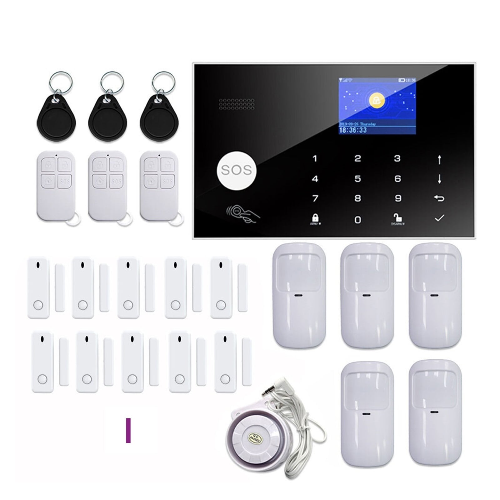 G30 Tuya Wifi Security Alarm System App Control With IP Camera Auto ...